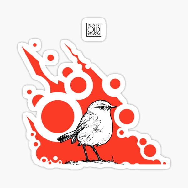 "Red Robin" Sticker by Rustyoldtown | Redbubble