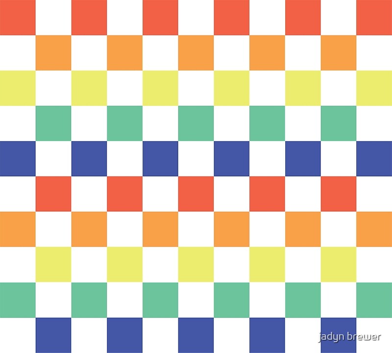 "Rainbow Checker Pattern" by jadyn brewer | Redbubble