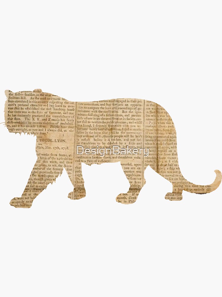 "Paper Tiger" Sticker by DesignBakery | Redbubble
