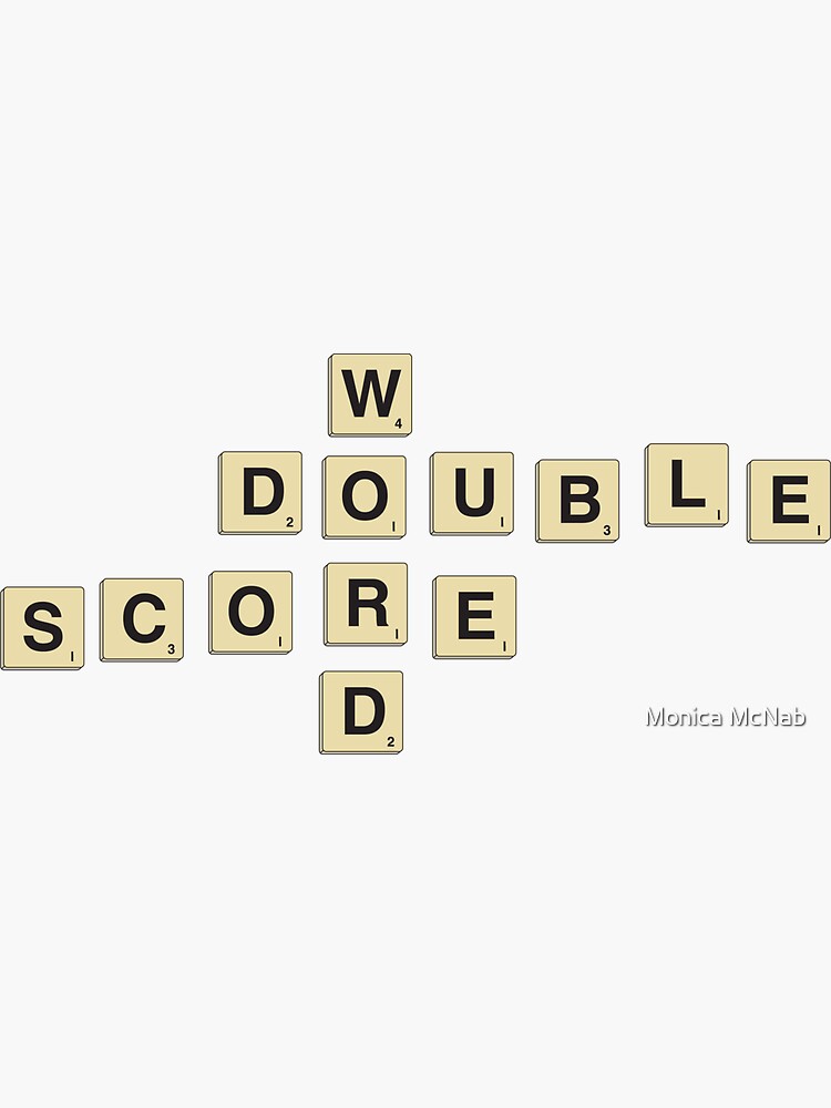 "double word score" Sticker for Sale by monicamcnab | Redbubble
