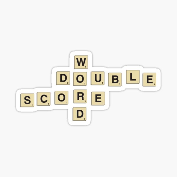 "double word score" Sticker for Sale by monicamcnab | Redbubble