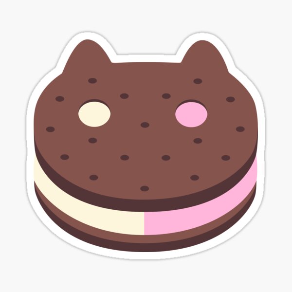 "Cookie Cat" Sticker for Sale by mahou | Redbubble