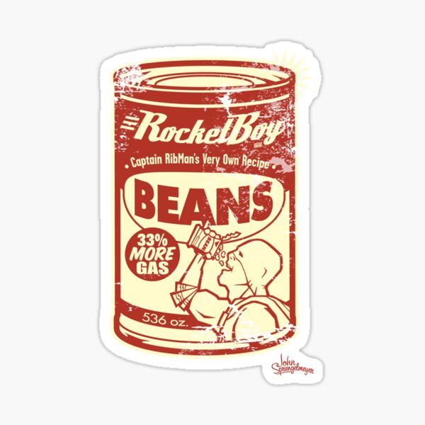"Beans!" Sticker by RibMan | Redbubble