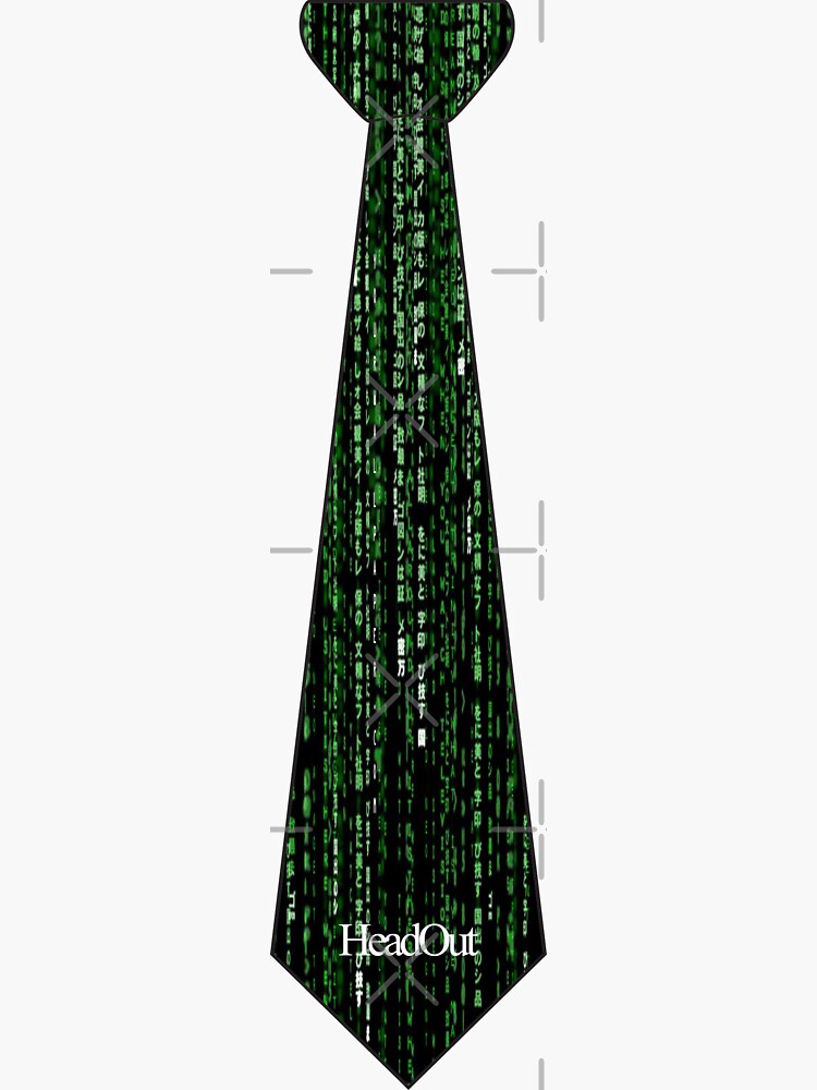 "Matrix Tie" Sticker by HeadOut | Redbubble