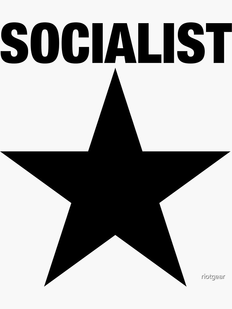 "SOCIALIST" Sticker for Sale by riotgear | Redbubble
