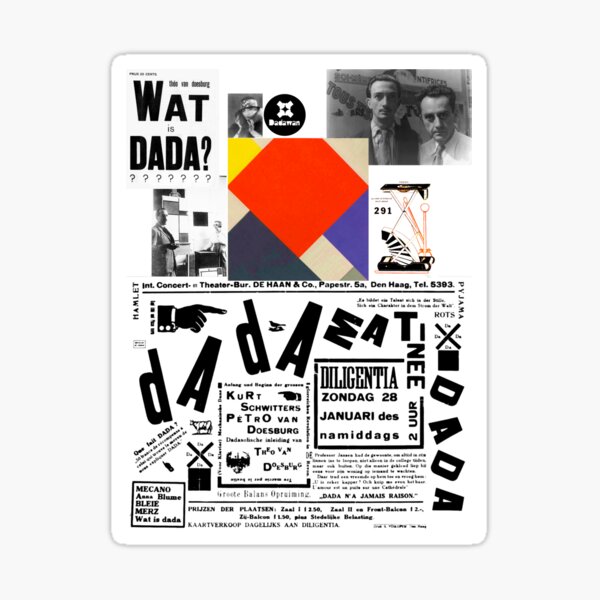 "Wat is Dada ?" Sticker for Sale by dadawan | Redbubble
