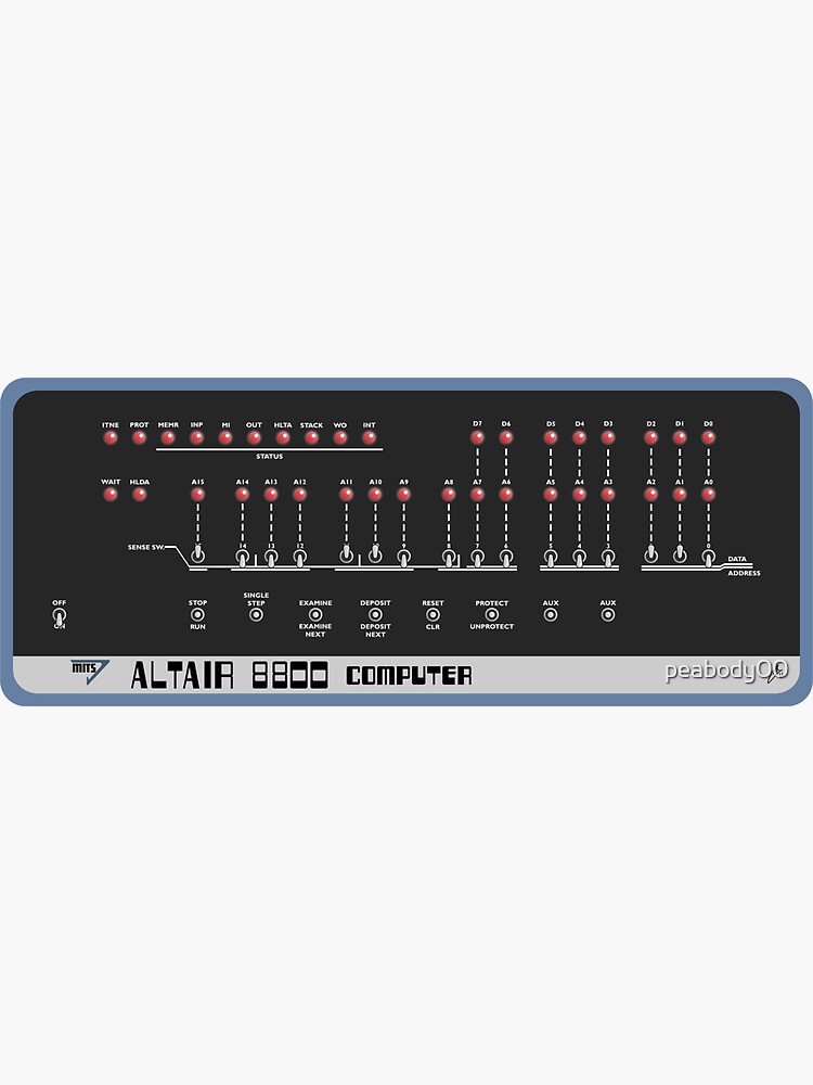 "Altair 8800 Retro Computer" Sticker for Sale by peabody00 | Redbubble
