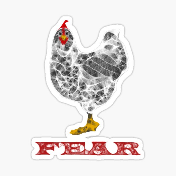 "Fear the Chicken" Sticker for Sale by Honario | Redbubble