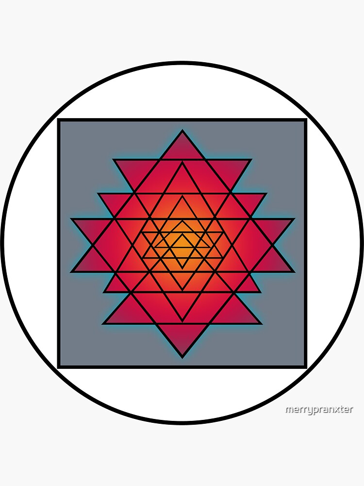 "Sri Yantra" Sticker by merrypranxter | Redbubble