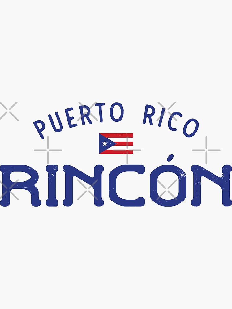 "Distressed Rincon Puerto Rico With Puerto Rican Flag" Sticker for Sale ...