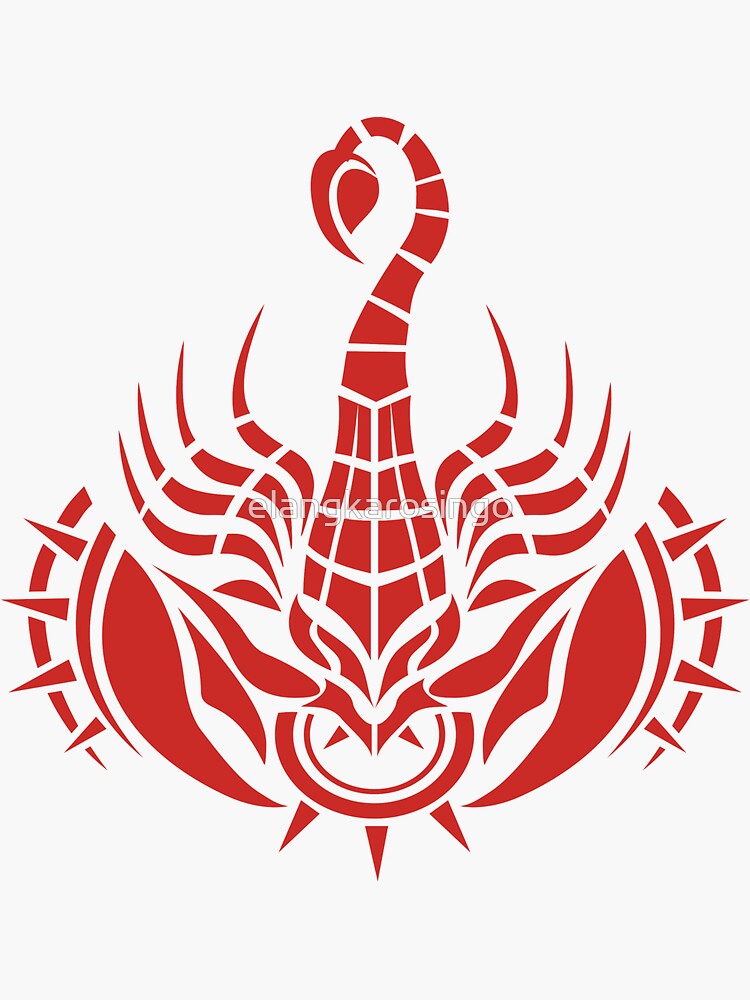 "Zodiac Sign Scorpio Red" Sticker for Sale by elangkarosingo | Redbubble