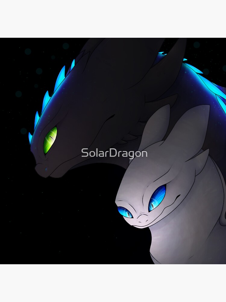 "Toothless and the Light fury " Sticker for Sale by SolarDragon | Redbubble
