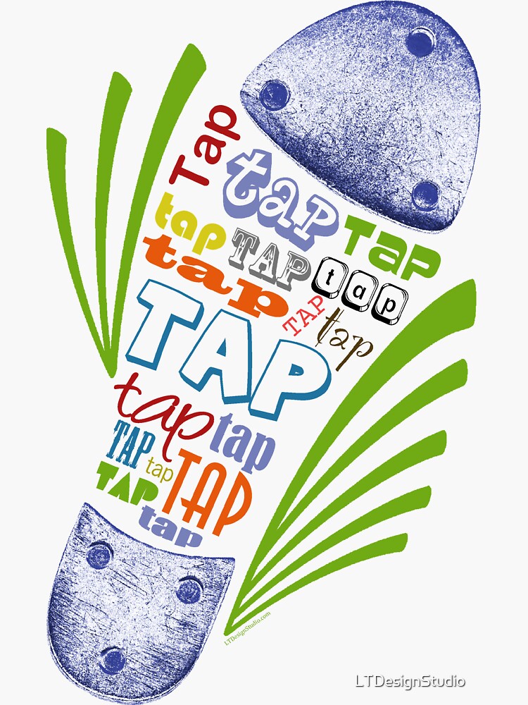 "Tap Shoe Color" Sticker by LTDesignStudio | Redbubble
