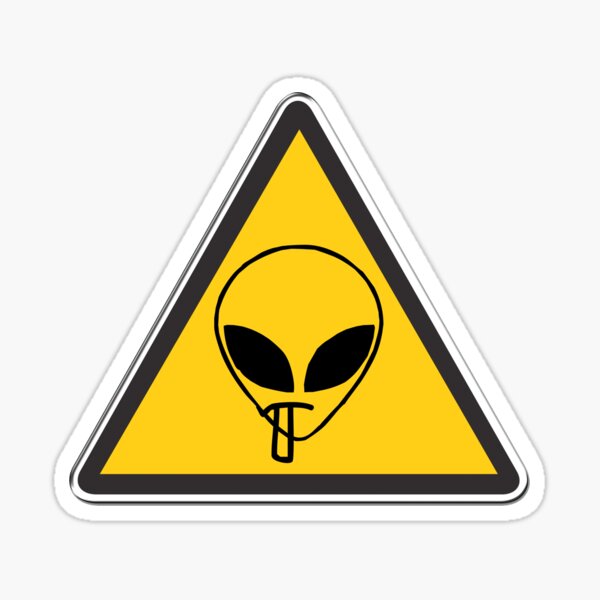 "Smoking Alien Alert" Sticker for Sale by ixrid | Redbubble