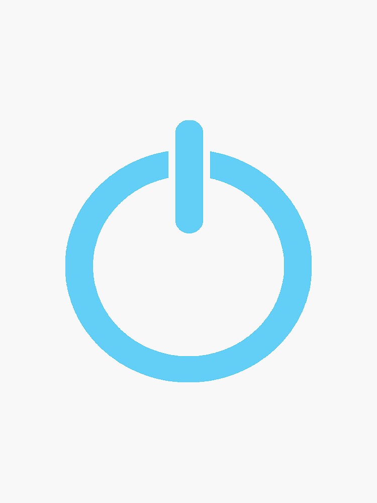 "Power Up logo! - Blue" Sticker by cometman | Redbubble