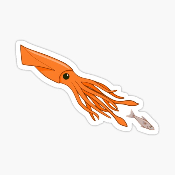 "Squid Chase" Sticker by Noadi | Redbubble