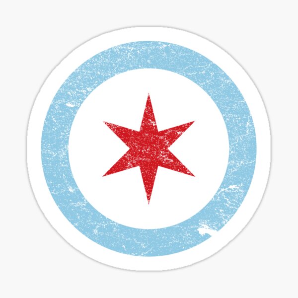 "Vintage Chicago Star" Sticker for Sale by colorhouse | Redbubble