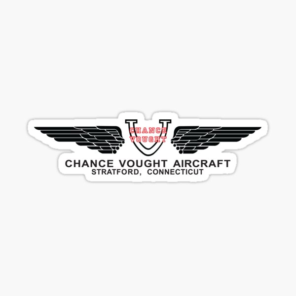 "Chance Vought Aircraft Logo (Black)" Sticker for Sale by warbirdwear ...