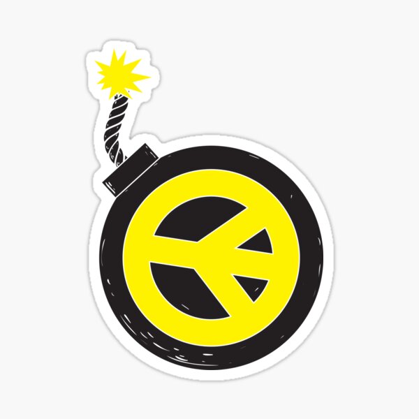 "Peace Bomb" Sticker for Sale by biotwist | Redbubble