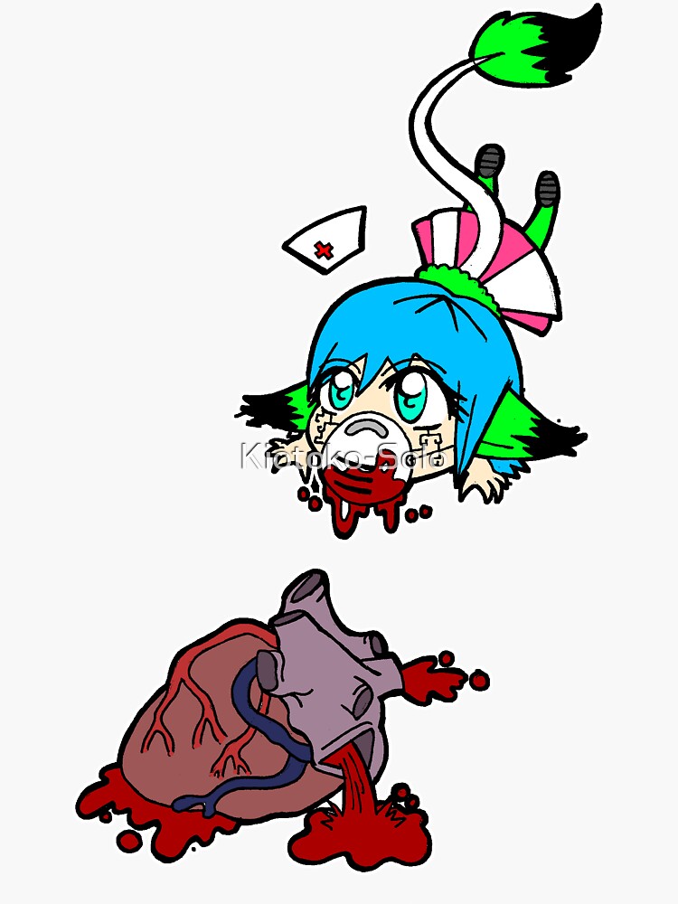 "Morbidly Cute Virus Heart Attack" Sticker for Sale by Kiotoko-Solo ...