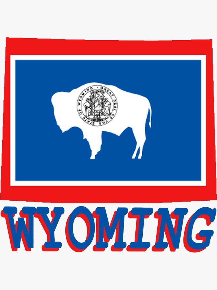 "Wyoming State Flag" Sticker by peteroxcliffe | Redbubble