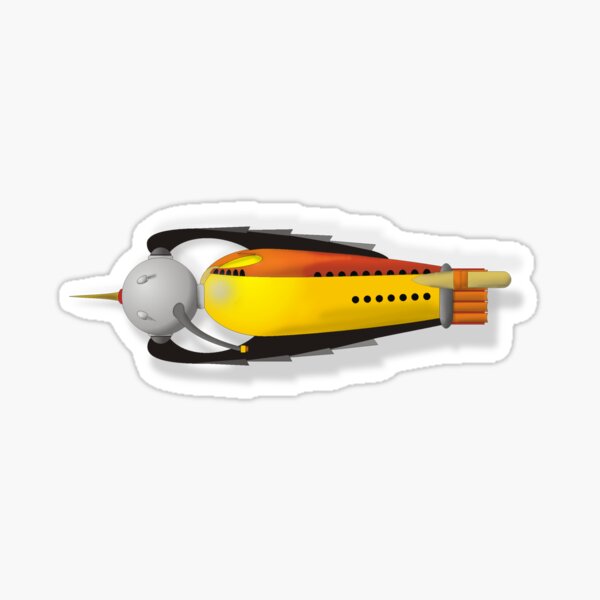 "vintage rocket ship" Sticker for Sale by watersoluble | Redbubble