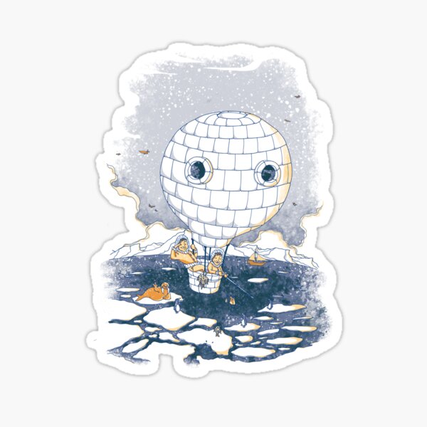 "Cold Air Balloon" Sticker for Sale by biotwist | Redbubble