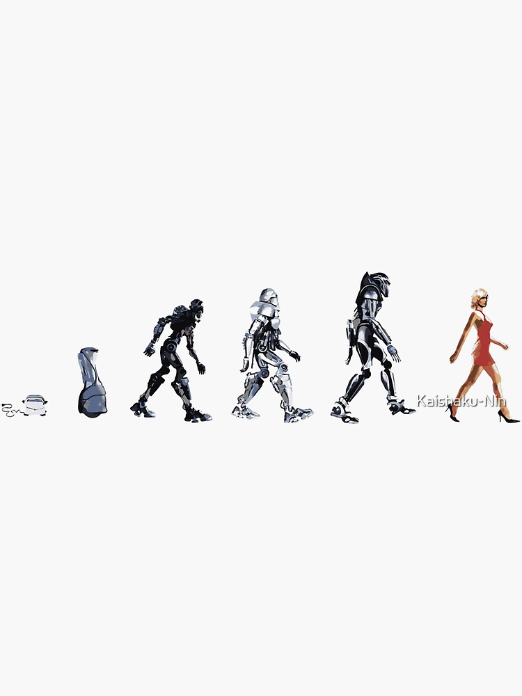 "Evolution of The Cylon" Sticker for Sale by Kaishaku-Nin | Redbubble