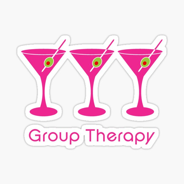 "Group Therapy - Pink" Sticker for Sale by LTDesignStudio | Redbubble