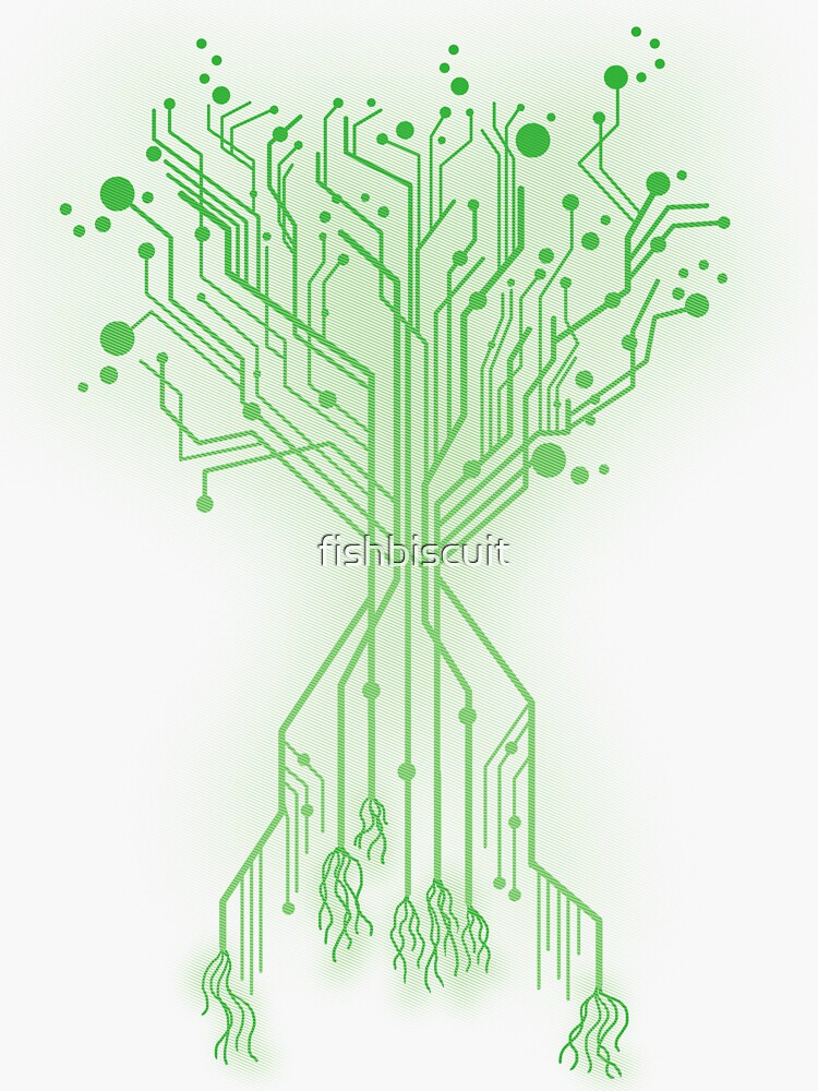 "CircuiTree" Sticker by fishbiscuit | Redbubble