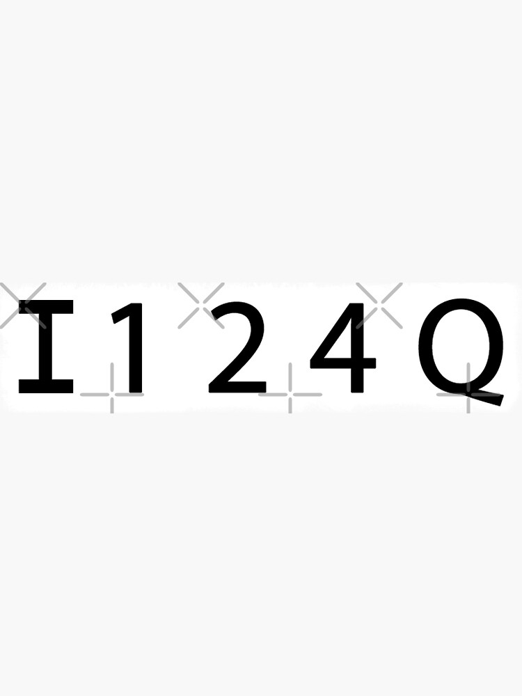 "i 124 Q" Sticker for Sale by AndrewBerry | Redbubble