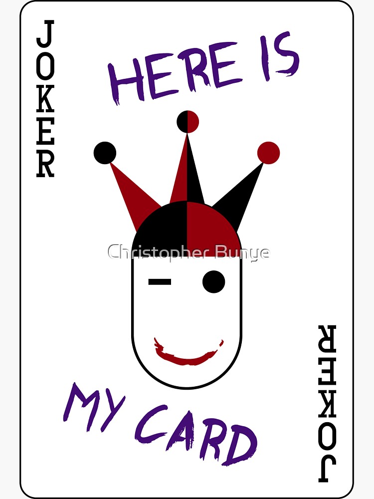 "Here Is My Card" Sticker for Sale by cbunye | Redbubble