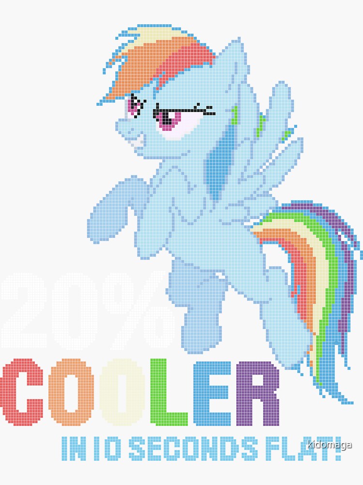 "Rainbow Dash 8-bit" Sticker for Sale by kidomaga | Redbubble
