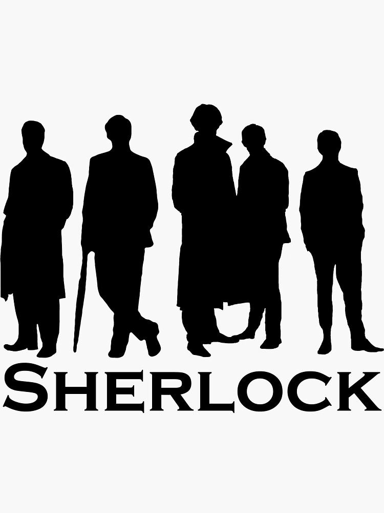 "Sherlock Silhouettes " Sticker by Anglofile | Redbubble
