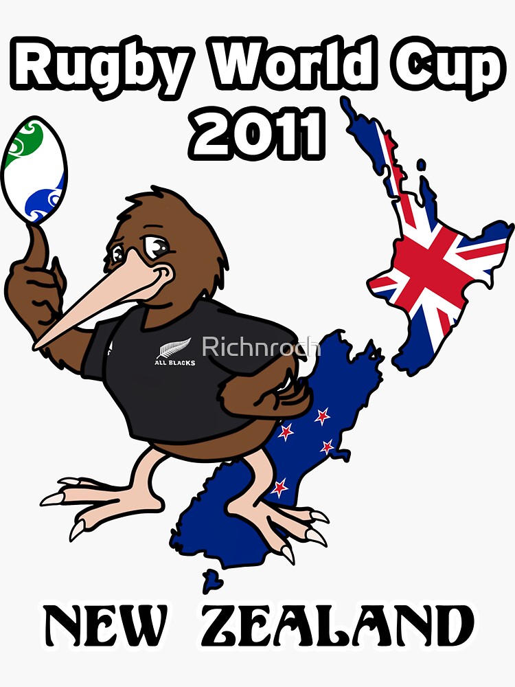 "Rugby World Cup 2011 - All Blacks Kiwi" Sticker for Sale by Richnroch ...