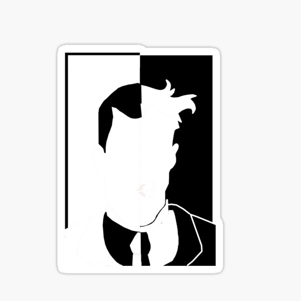 "2-Faced" Sticker for Sale by cubbysc | Redbubble