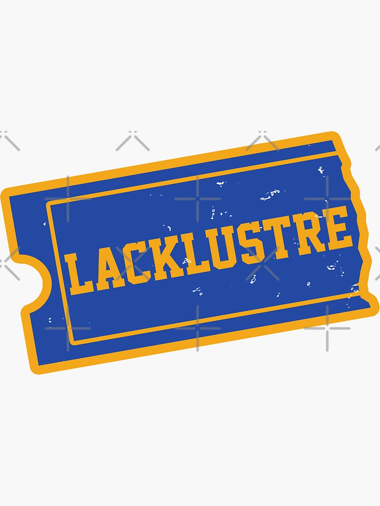 "Lacklustre Video" Sticker by BenClark | Redbubble