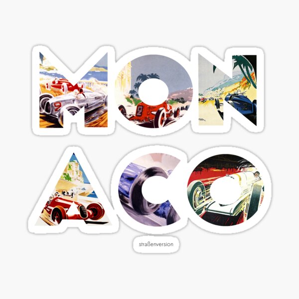 "Monaco Grand Prix" Sticker for Sale by strassenversion | Redbubble