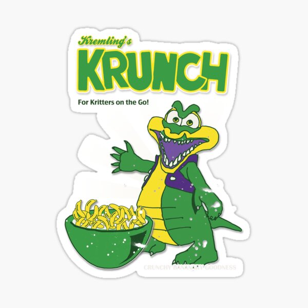 "Kremling's Krunch Cereal" Sticker for Sale by grevls | Redbubble