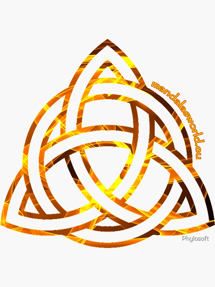 "Celtic Holy Trinity Flames" Sticker for Sale by Phylosoft | Redbubble
