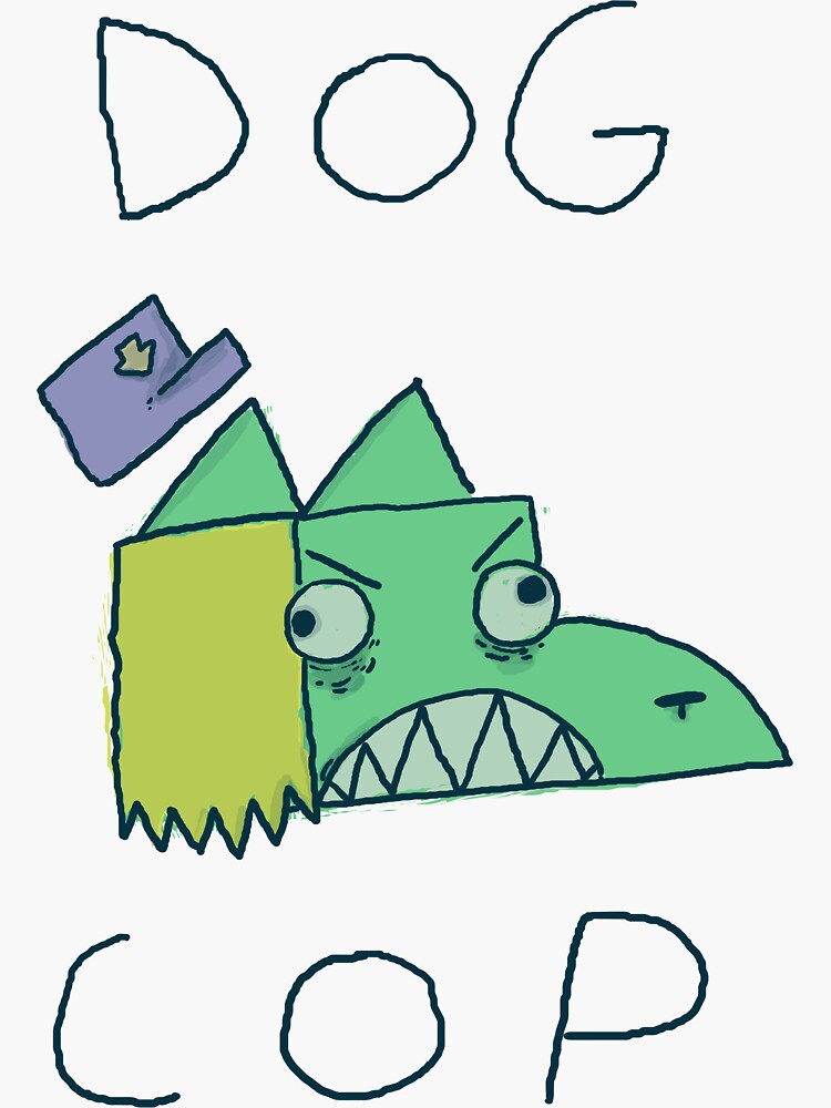 "Dog Cop" Sticker by lamezone | Redbubble