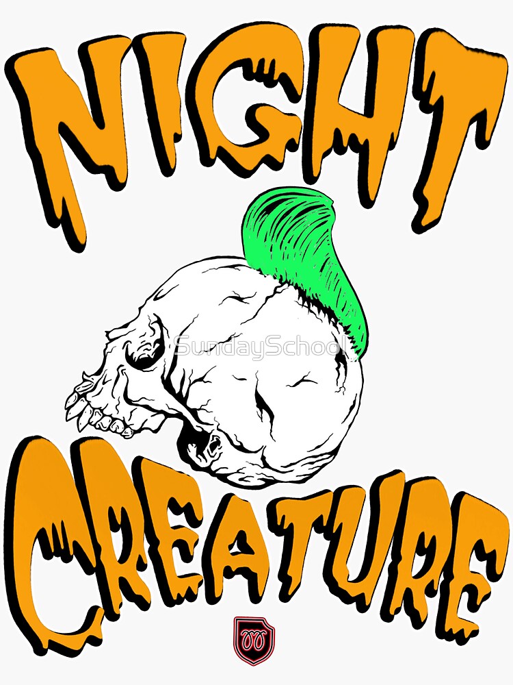 "Night Creature" Sticker for Sale by SundaySchool | Redbubble