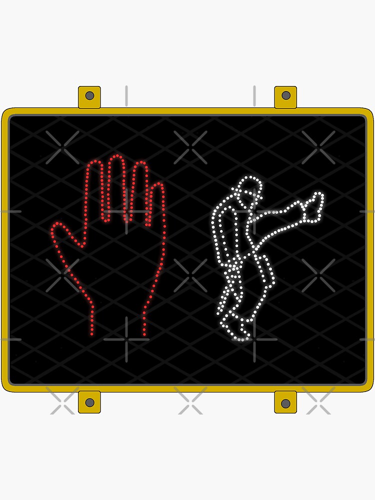 "Silly Walk Sign" Sticker by AngryMongo | Redbubble
