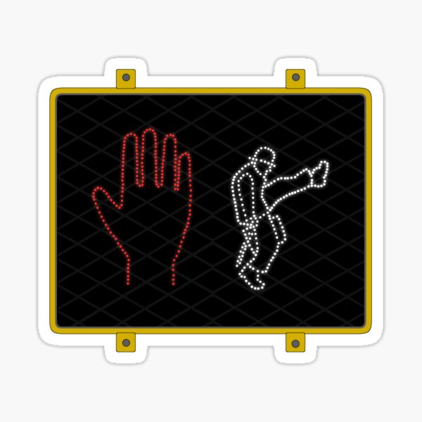 "Silly Walk Sign" Sticker by AngryMongo | Redbubble