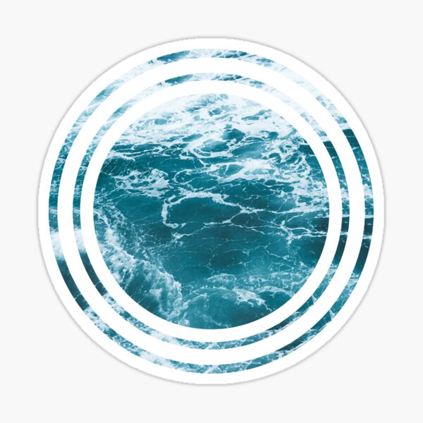 "Ocean Breeze Circle" Sticker for Sale by edwinvisuals | Redbubble