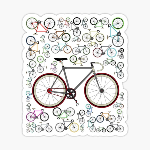 "Love Fixie Road Bike" Sticker for Sale by AndyScullion | Redbubble