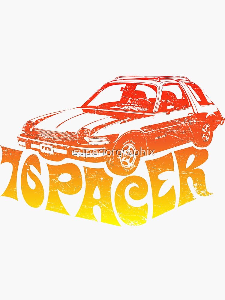"76 Pacer" Sticker by superiorgraphix | Redbubble