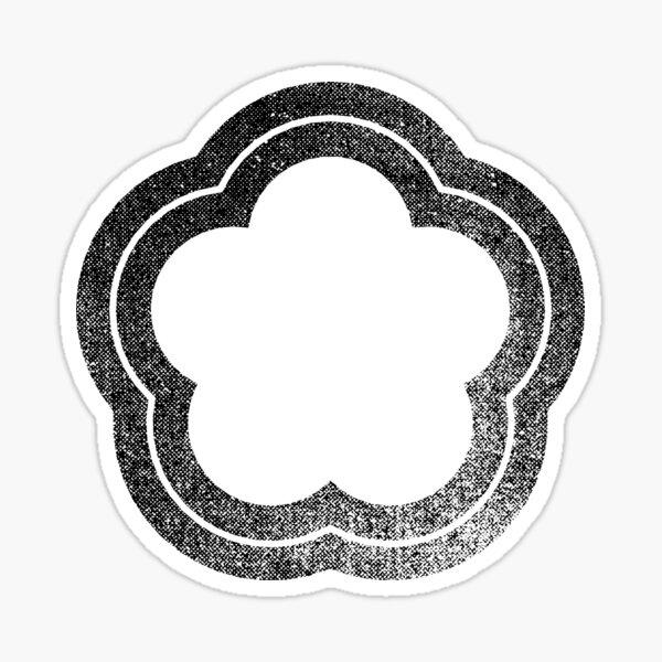 "Flower - Black" Sticker for Sale by RetroLogos | Redbubble