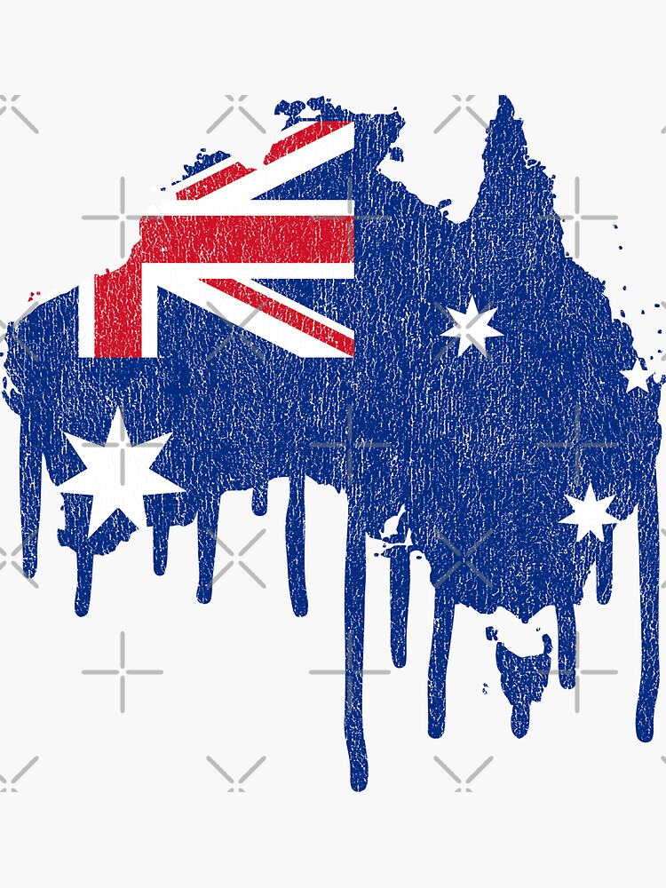 "Australia Paint Drip" Sticker for Sale by CreativoDesign | Redbubble