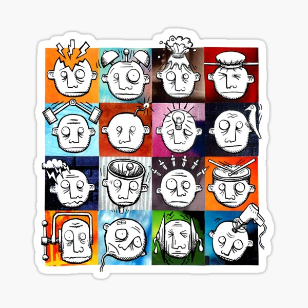 "Headaches" Sticker for Sale by glenmc | Redbubble